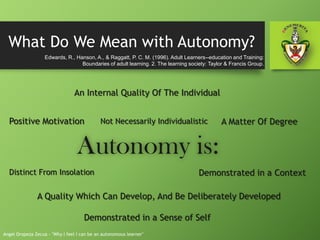 Buap why i feel i can be an autonomous learner | PPT