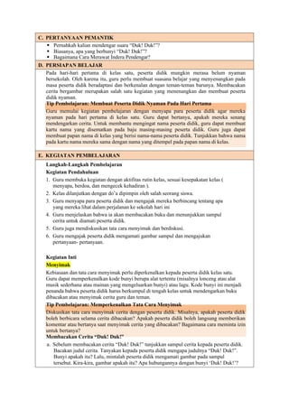 Modul Ajar modifikasi dengan materi Huruf B | DOCX