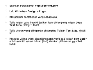 Buat logo dan image button | PPT