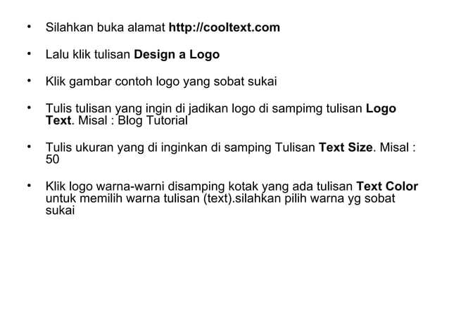Buat logo dan image button | PPT