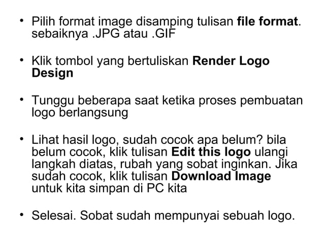 Buat logo dan image button | PPT