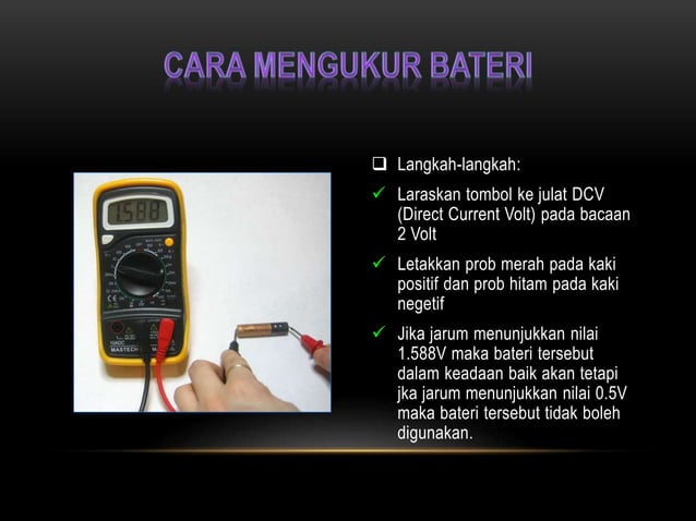 Buat pengujian keatas komponen elektronik | PPTX