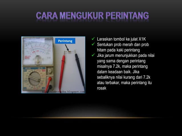Buat pengujian keatas komponen elektronik | PPT