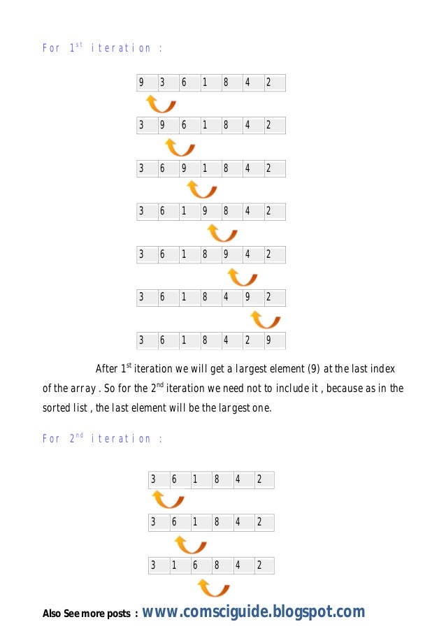 one main advantage of bubble sort as compared to others