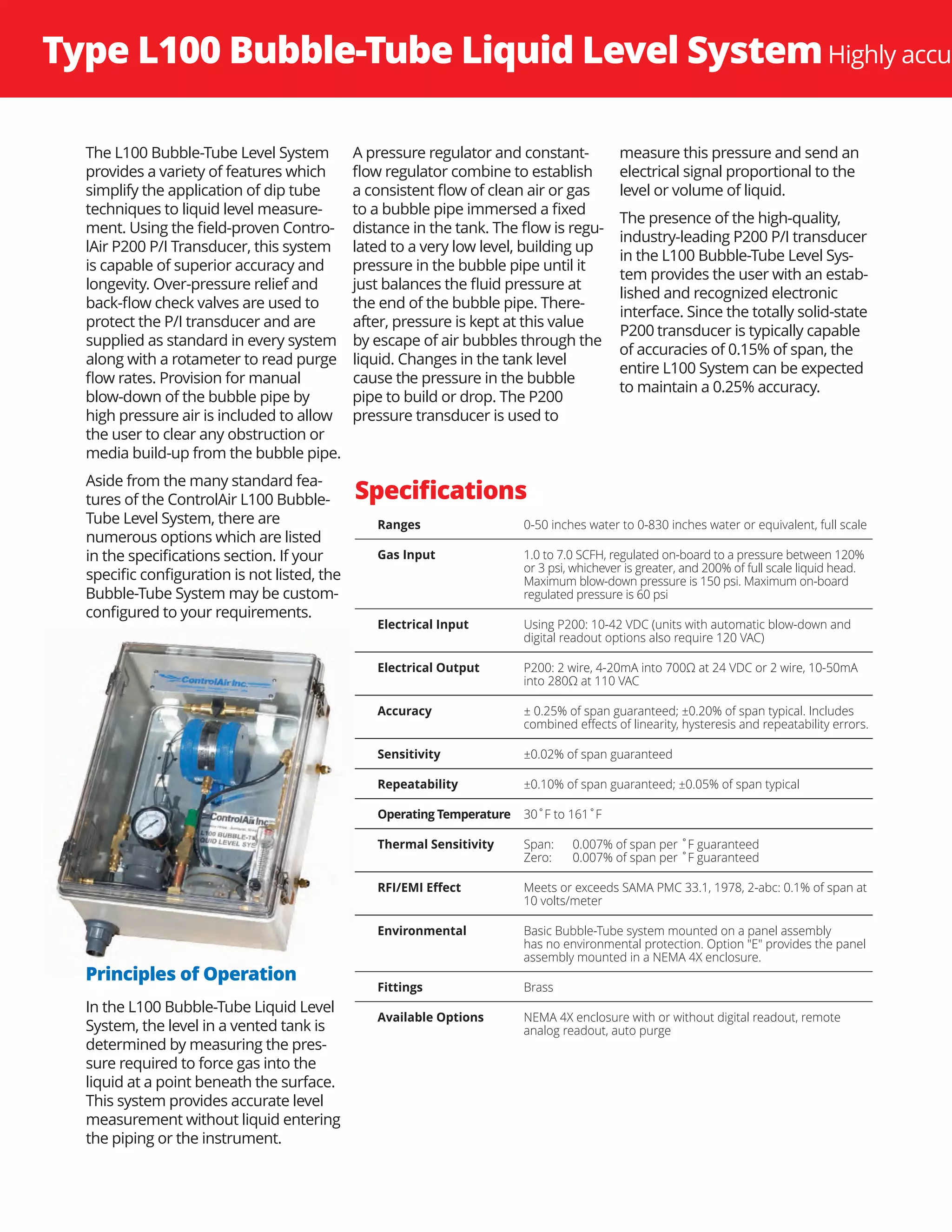 Bubble-Tube Liquid Level System | PDF
