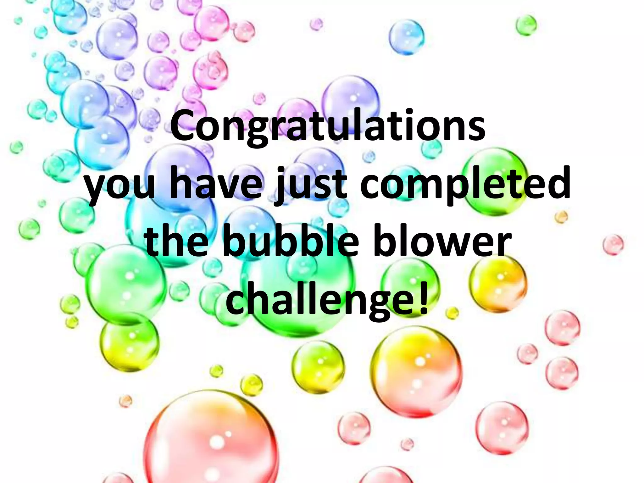 Bubble blower challenge game | PPTX