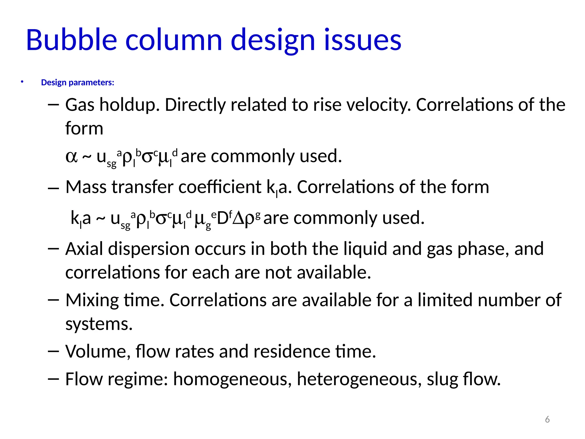 Bubble column and designing models with flow | PPTX | Chemistry | Science