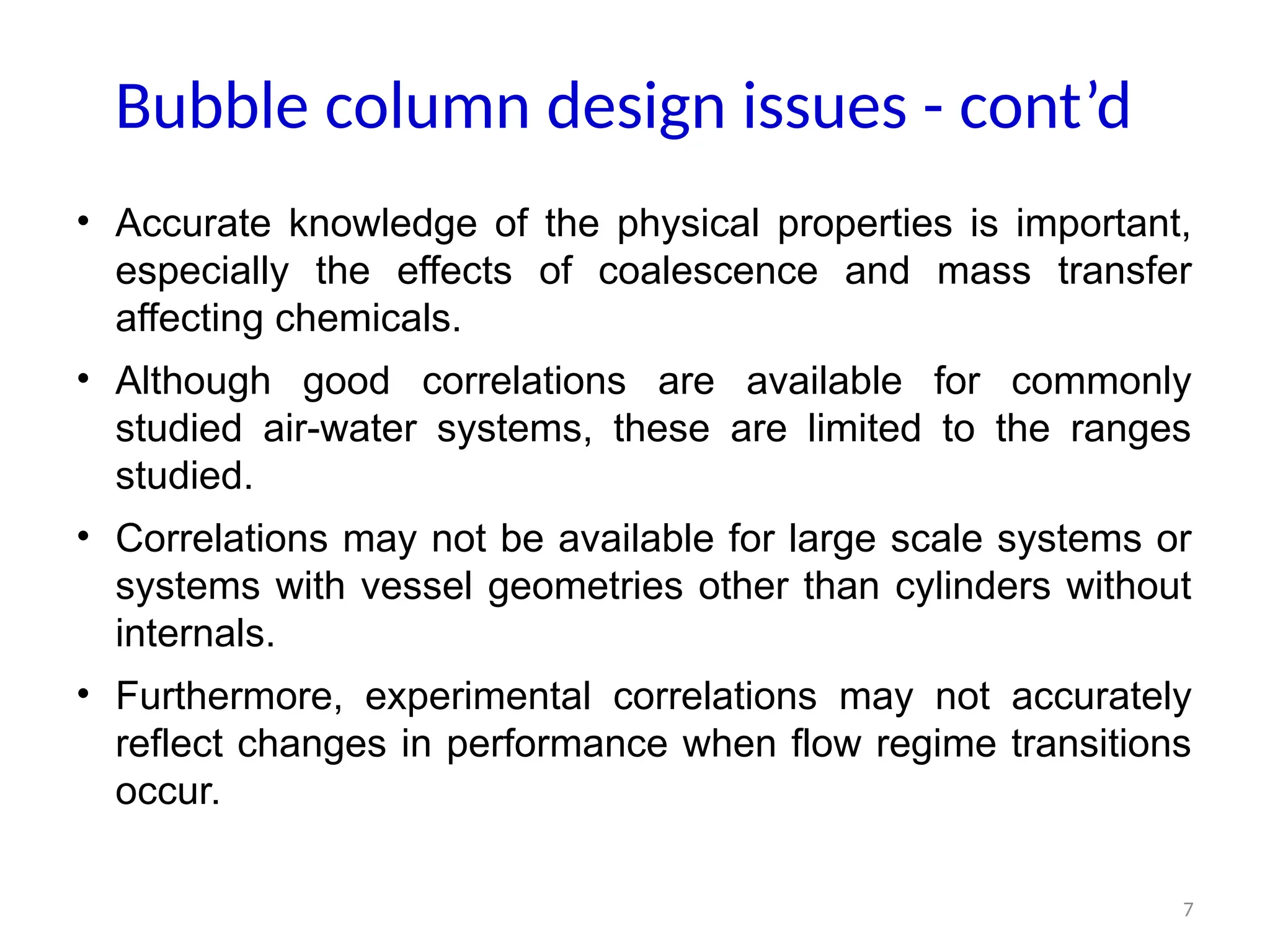Bubble column and designing models with flow | PPTX | Chemistry | Science