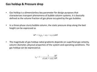 Bubble column reactor | PPTX