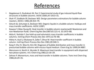 Bubble column reactor | PPTX