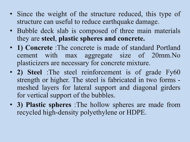 Bubble deck slab | PPT