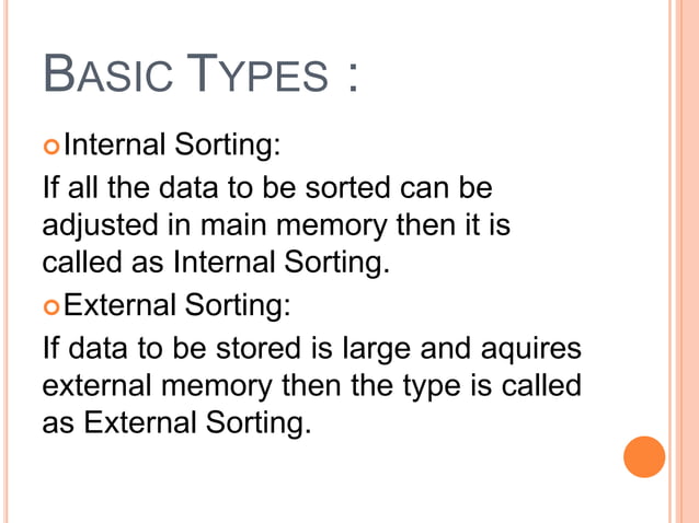 sorting and its types | PPTX