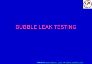 Principles of Bubble Emission Leak Testing.ppt