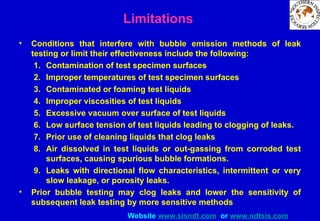 Principles of Bubble Emission Leak Testing.ppt