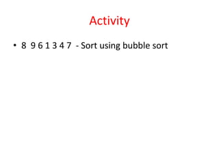 Bubble sort-1.pptx | Computing | Technology & Computing