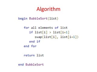Bubble sort-1.pptx | Computing | Technology & Computing