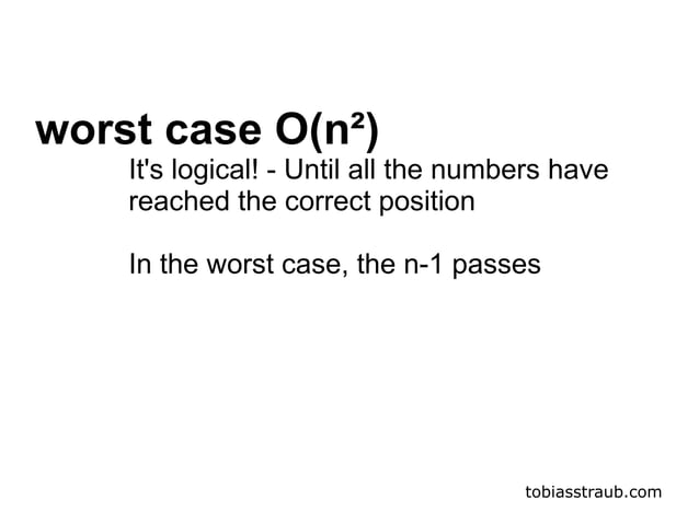 Bubblesort Algorithm Ppt