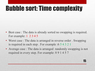 Bubble sort | PPTX