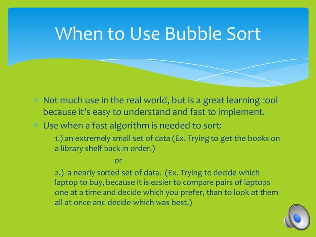 Bubble Sort | PPTX