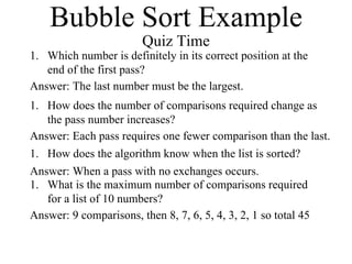 Bubblesorting | PPT | Technology & Computing