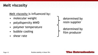 Bubble stability in blown film | PPSX