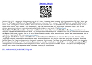 Bubonic Plague | PDF