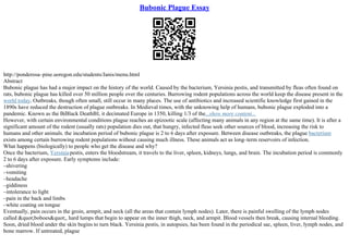 Bubonic Plague Outline | PPT