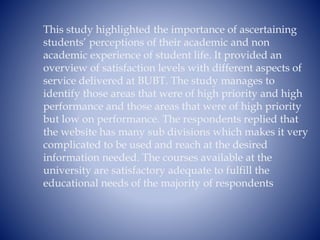 Customer Satisfaction analysis on BUBT | PPTX