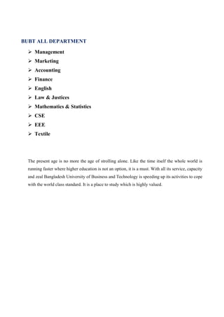 Bubt at glance | PDF