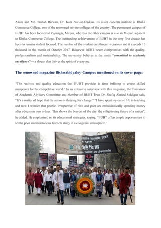 Bubt at glance | PDF
