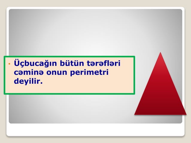 Üçbucağın, Kvadratın və Düzbucaqlının perimetri. | PPSX