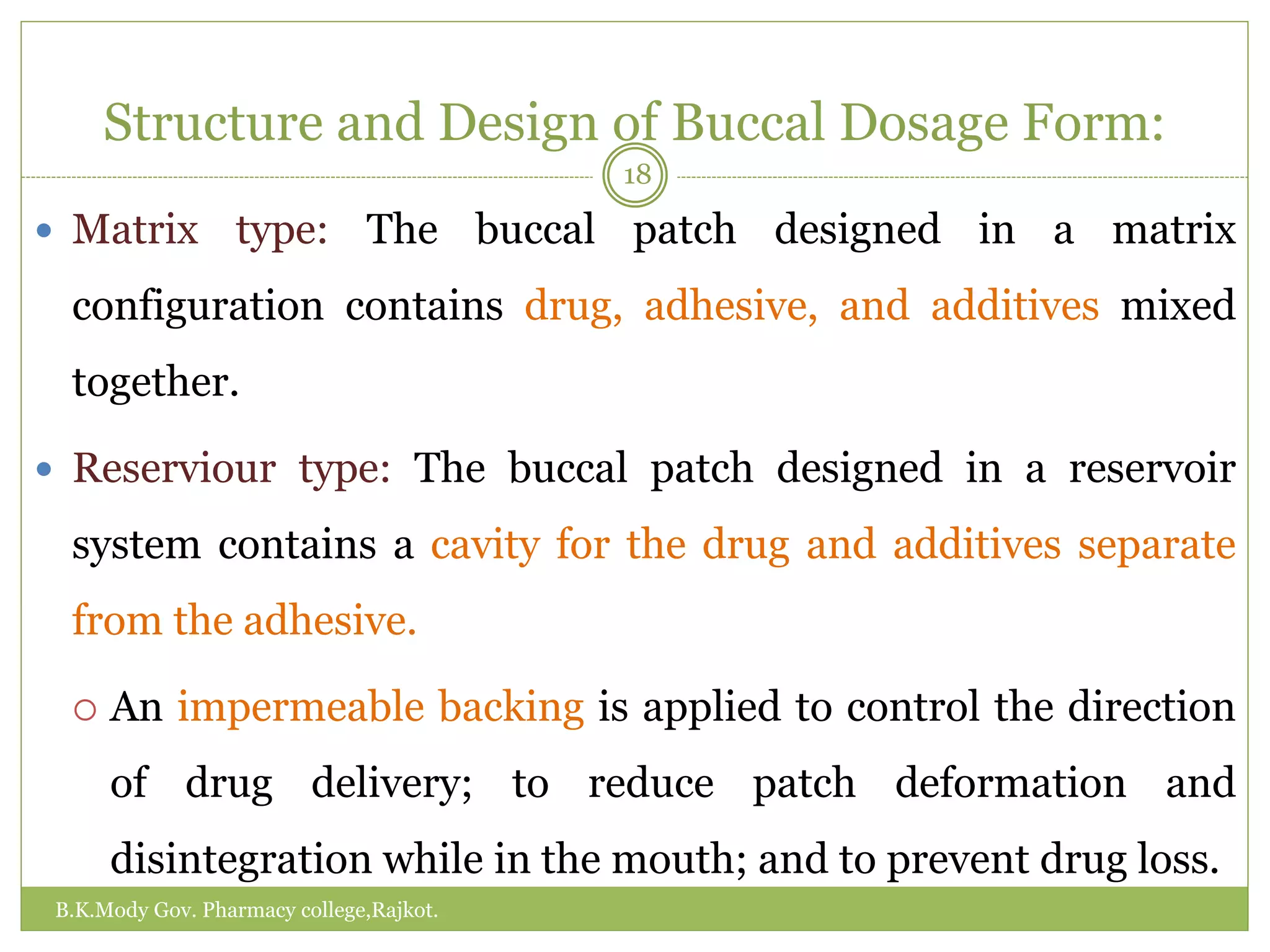 Buccal drug delivery | PPTX