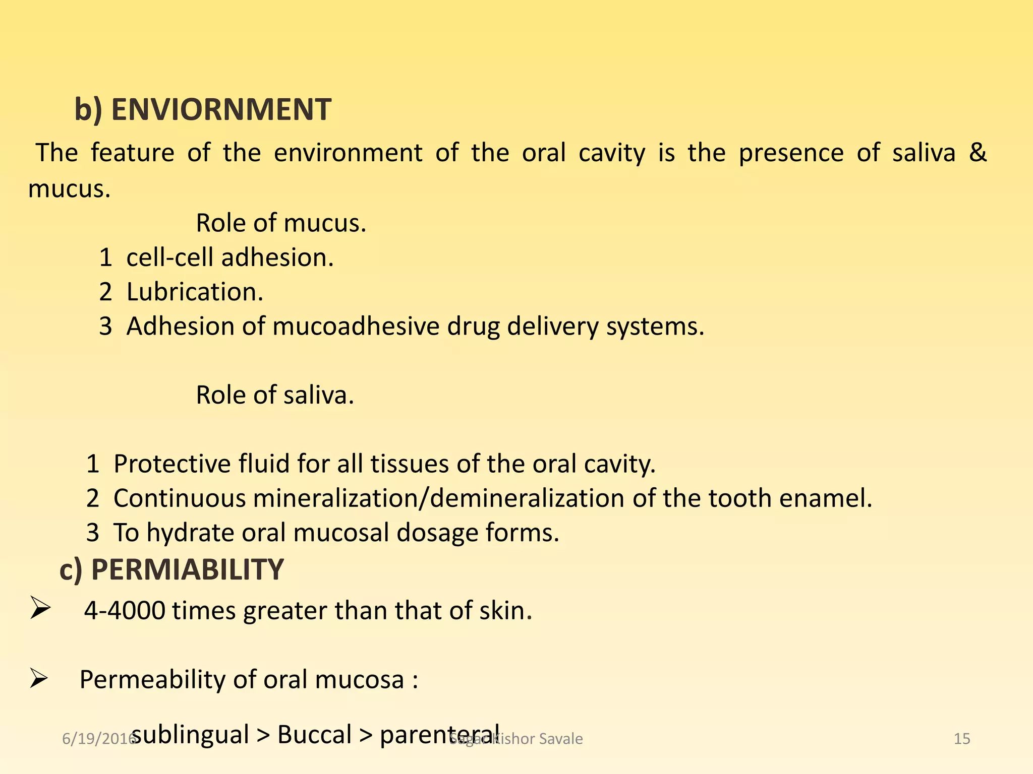 Buccal and sublingual drug delivery system | PPTX