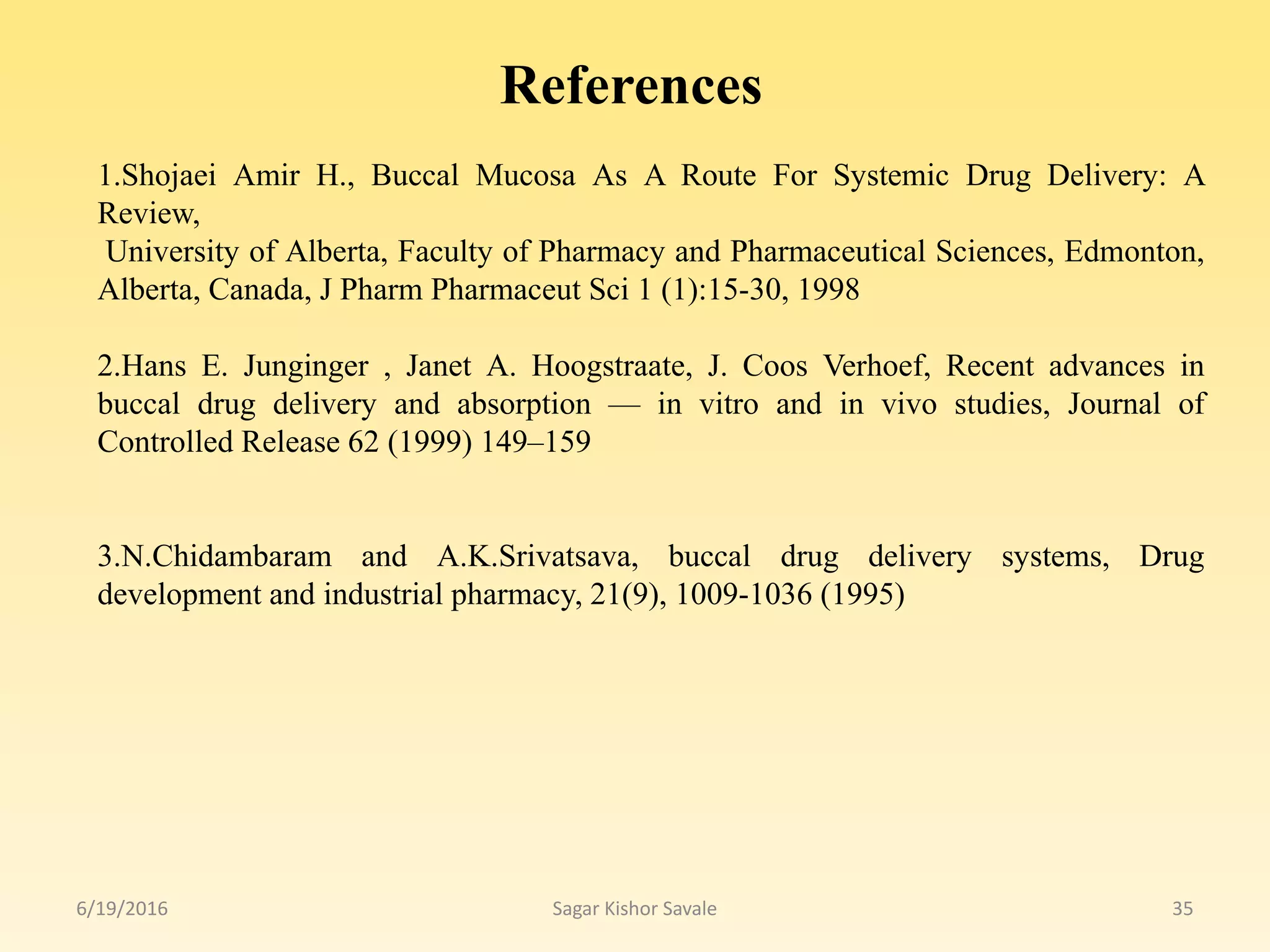 Buccal and sublingual drug delivery system | PPTX
