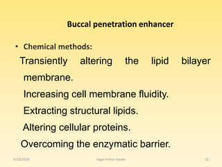Buccal and sublingual drug delivery system | PPTX