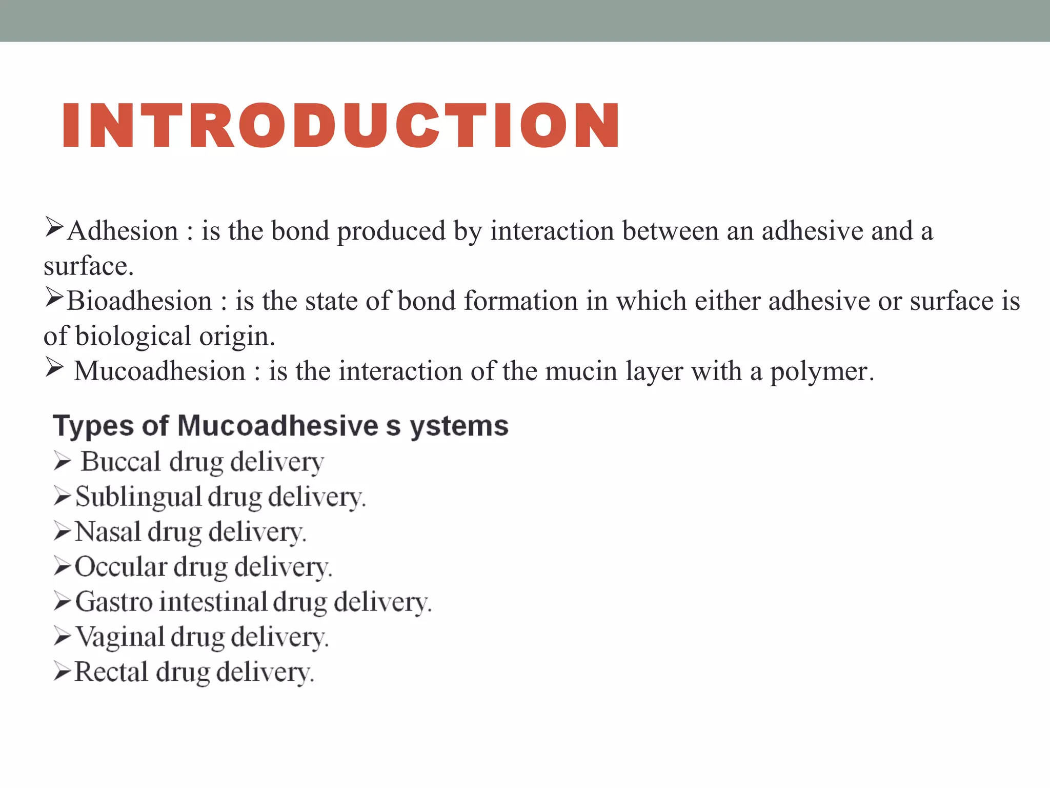 Buccal bioadhesive drug delivery system G1ppt | PPT