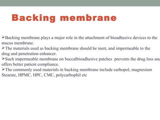 Buccal bioadhesive drug delivery system G1ppt | PPT