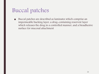 Buccal delivery systems | PPT