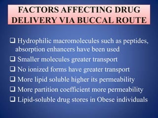Buccal drug delivery system | PPTX