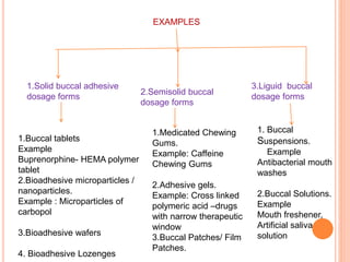 Buccal drug delivery system | PPTX