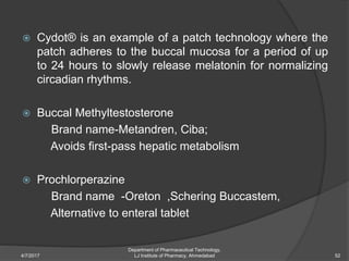 Buccal drug delivery system | PPTX