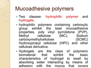 Buccal drug delivery systems | PPTX