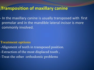 Buccally erupted maxillary canine | PPTX