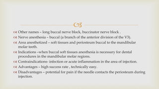 Buccal nerve block | PPTX