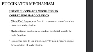 buccinator mechanism.pptx in orthodontic | PPTX