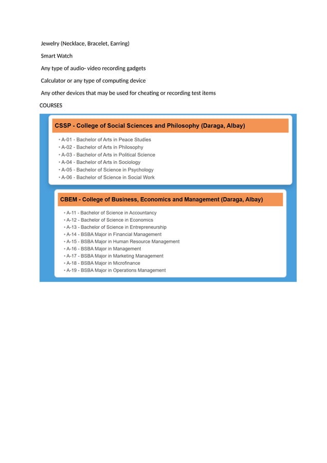 FRESHMEN REFERENCES FOR INCOMING BUCET.docx | Secondary Education ...