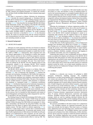 Buchalcevova, A. (2019). Using ArchiMate to model ISOIEC 29110 standard ...