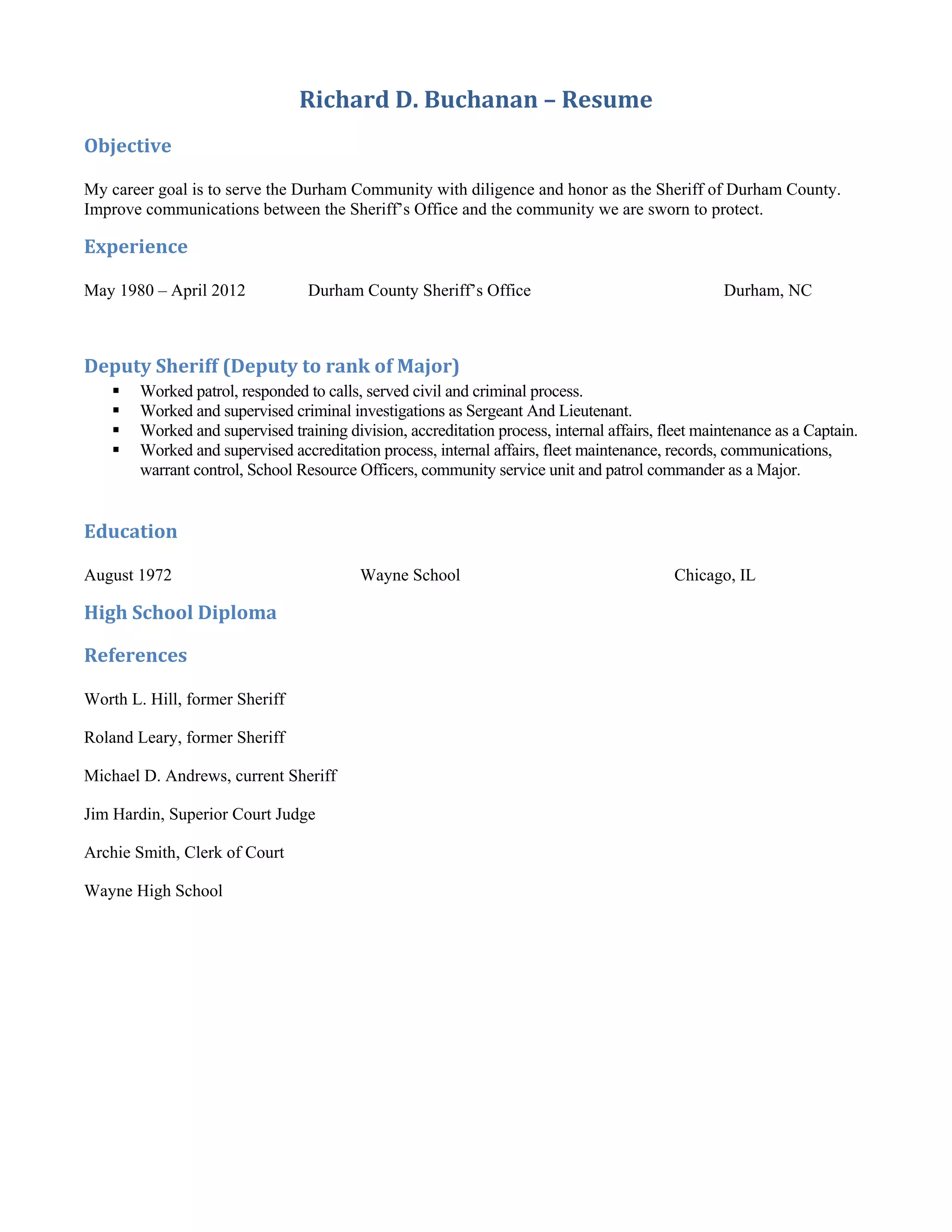 Richard Buchanan 2014 PA-PAC Questionnaire | PDF | Crime & Harmful Acts ...