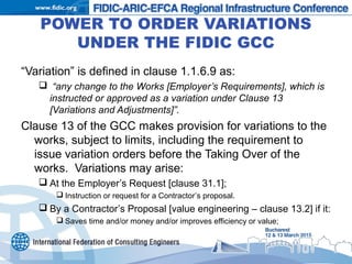 Variations under the FIDIC form, subject to EU Procurement law | PPT