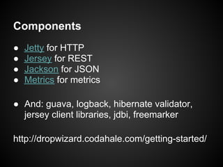 Simple REST with Dropwizard | PPT
